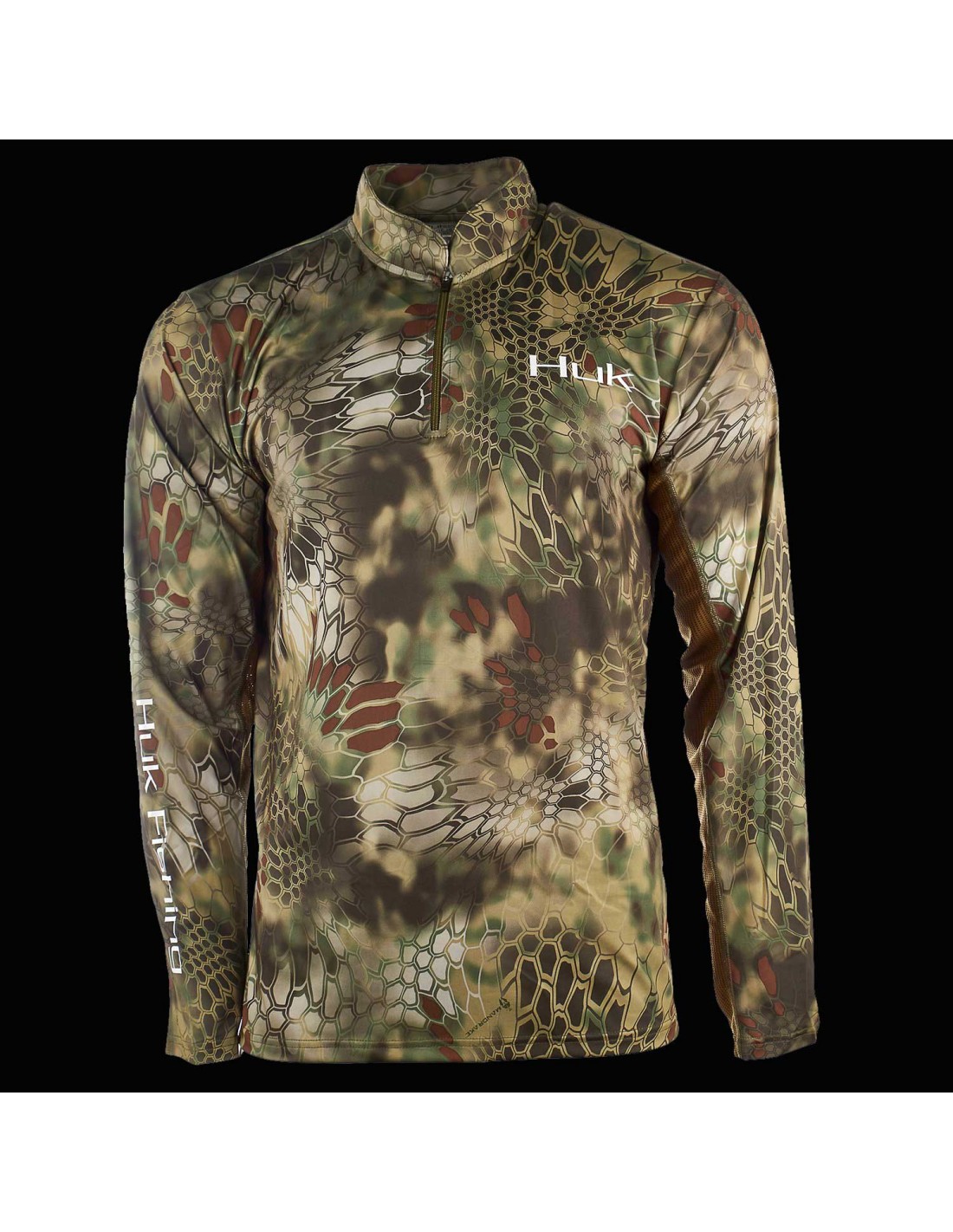 Huk Kryptek Fleece 1/4 Zip Long Sleeve Shirt color Kryptek Mandrake talla L